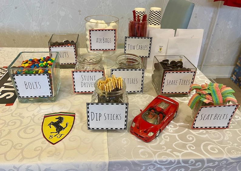 Car Themed Birthday, Candy Table, Ferrari, Kids Birthday, Automotive ...