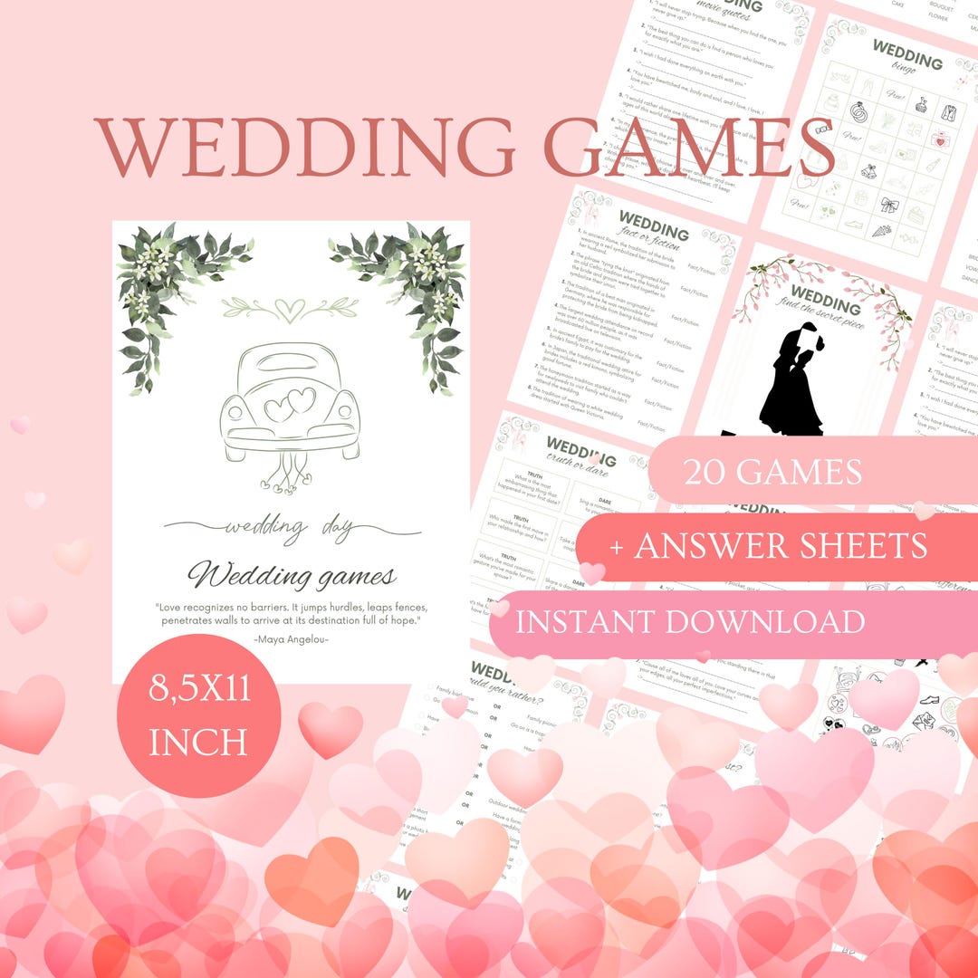Wedding Table Games Printable Bundle | Fun and Interactive Reception ...