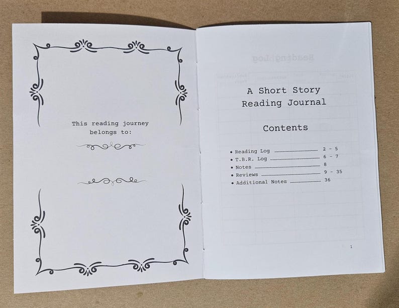 Short Story Reading Journal - Etsy