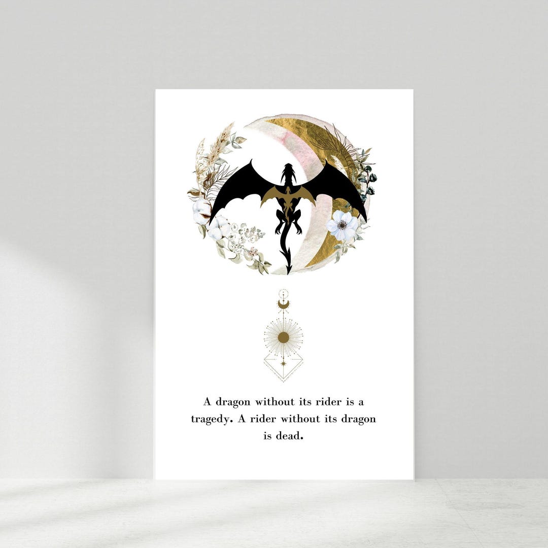 Fourth Wing Print Inspired Digital Artwork - Xaden Riorson Quote ...