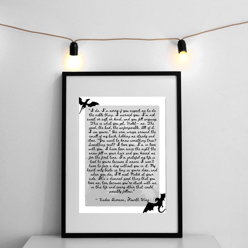 Fourth Wing Inspired Digital Artwork - Xaden Riorson Quote. Bring Some ...