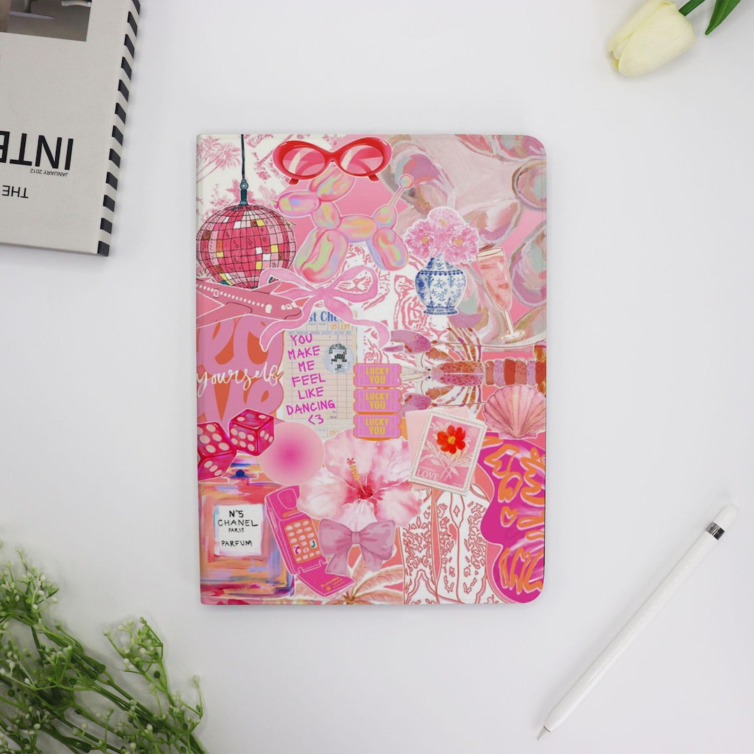 Pink Aesthetic Collage iPad Case Cover for 10.9 10.5 10.2" iPad 10/9/8 ...