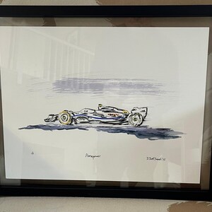 Original Formula 1 Watercolor & Ink Painting | "horsepower" F1 Racing ...
