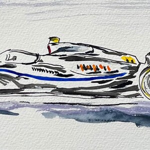 Original Formula 1 Watercolor & Ink Painting | "horsepower" F1 Racing ...