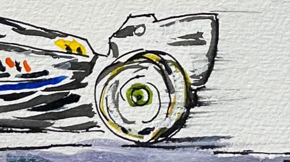Original Formula 1 Watercolor & Ink Painting | "horsepower" F1 Racing ...