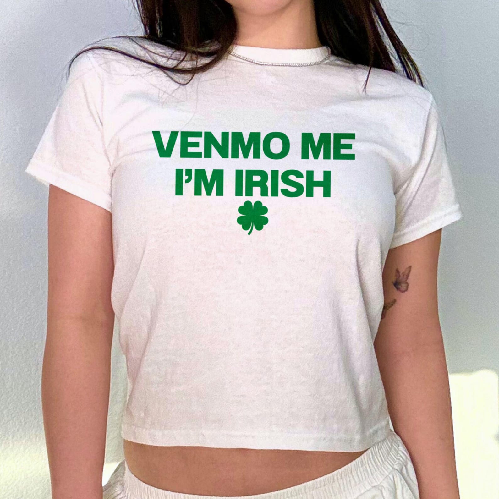 Venmo Me I'm Irish Baby Tee Y2K Shirt 90s Aesthetic Shirt Irish Baby ...