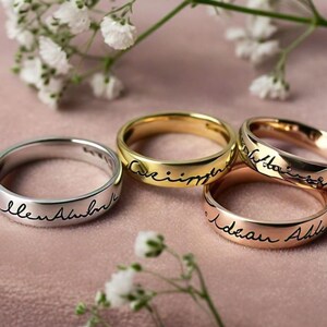 Actual Handwriting Ring-custom Handwriting Ring-personalized ...