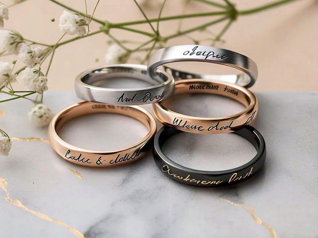 Actual Handwriting Ring-custom Handwriting Ring-personalized ...