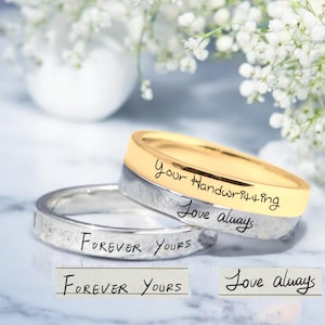 Actual Handwriting Ring-custom Handwriting Ring-personalized ...
