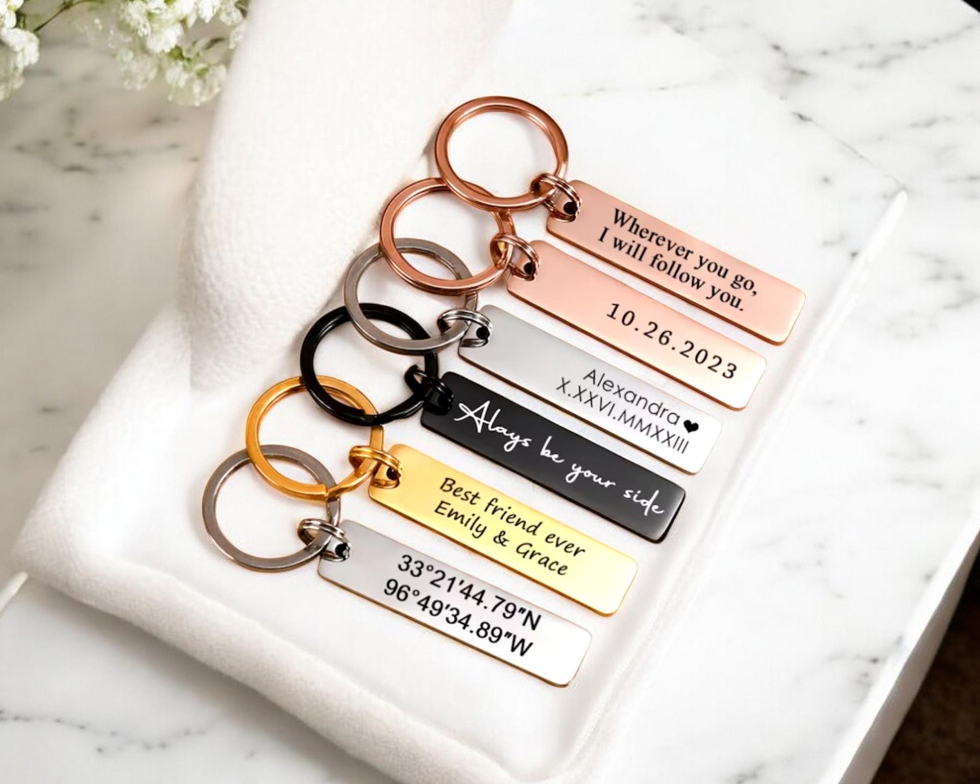 Actual Handwriting Gift Keychain-engraved Handwriting-memorial Keychain ...