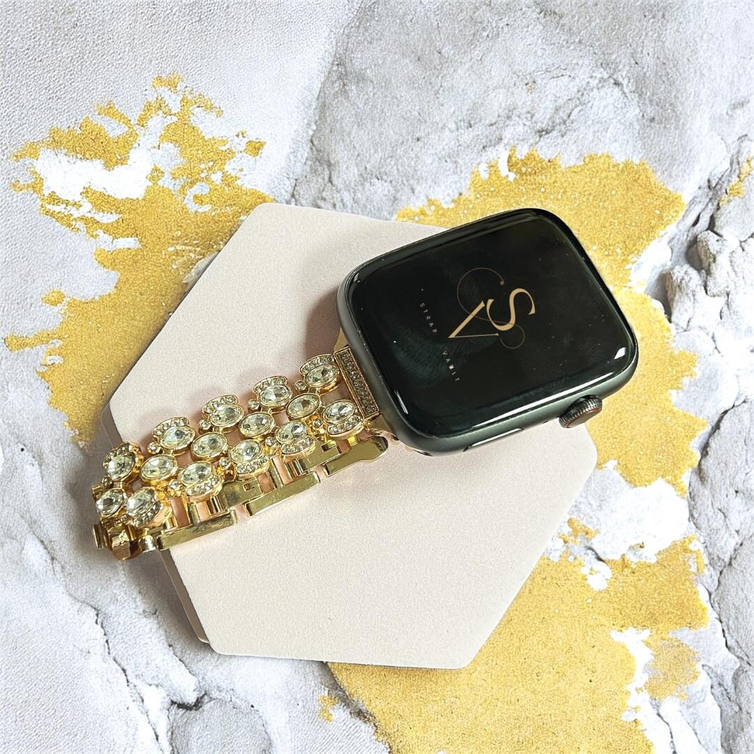 Luxury Bling Apple Watch Band Strap Premium Metal Chain in Gold/silver ...