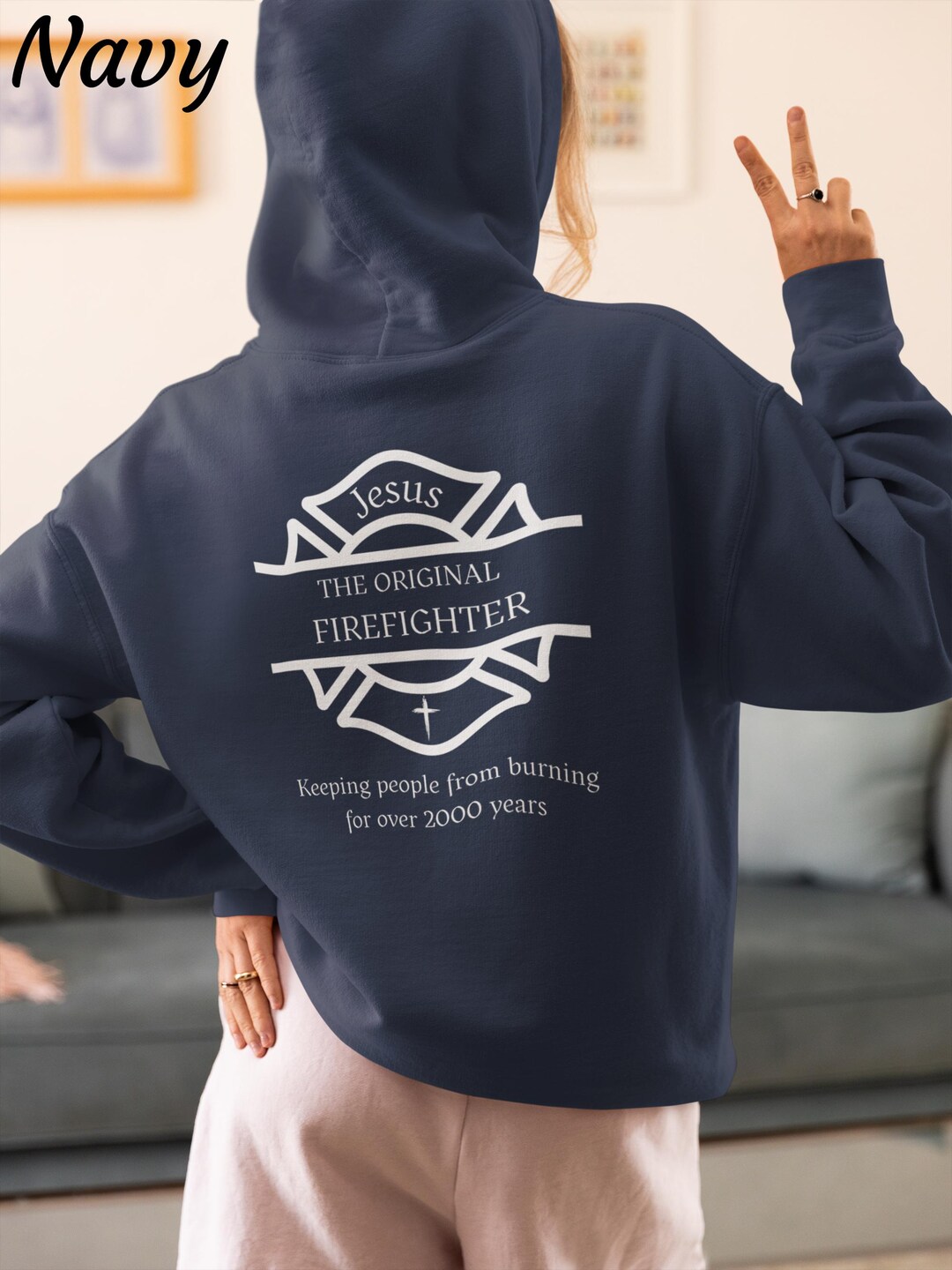 Jesus the Original Firefighter Sweatshirt | Christian Firefighter Faith ...