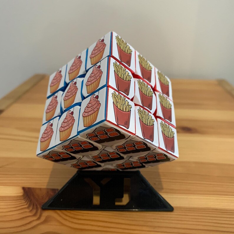 Custom Food Sticker 3x3 Rubik's Cube - Etsy