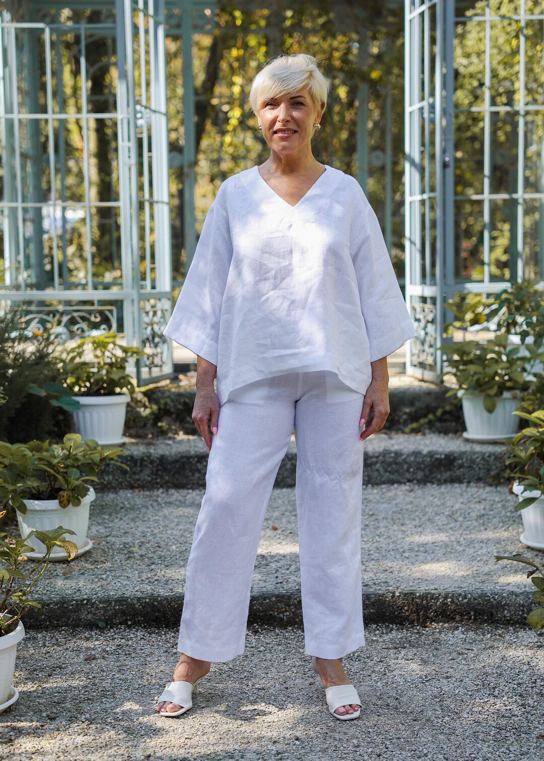 Linen Set Womens Clothing, Linen Set Women, Linen Top Women, Linen ...