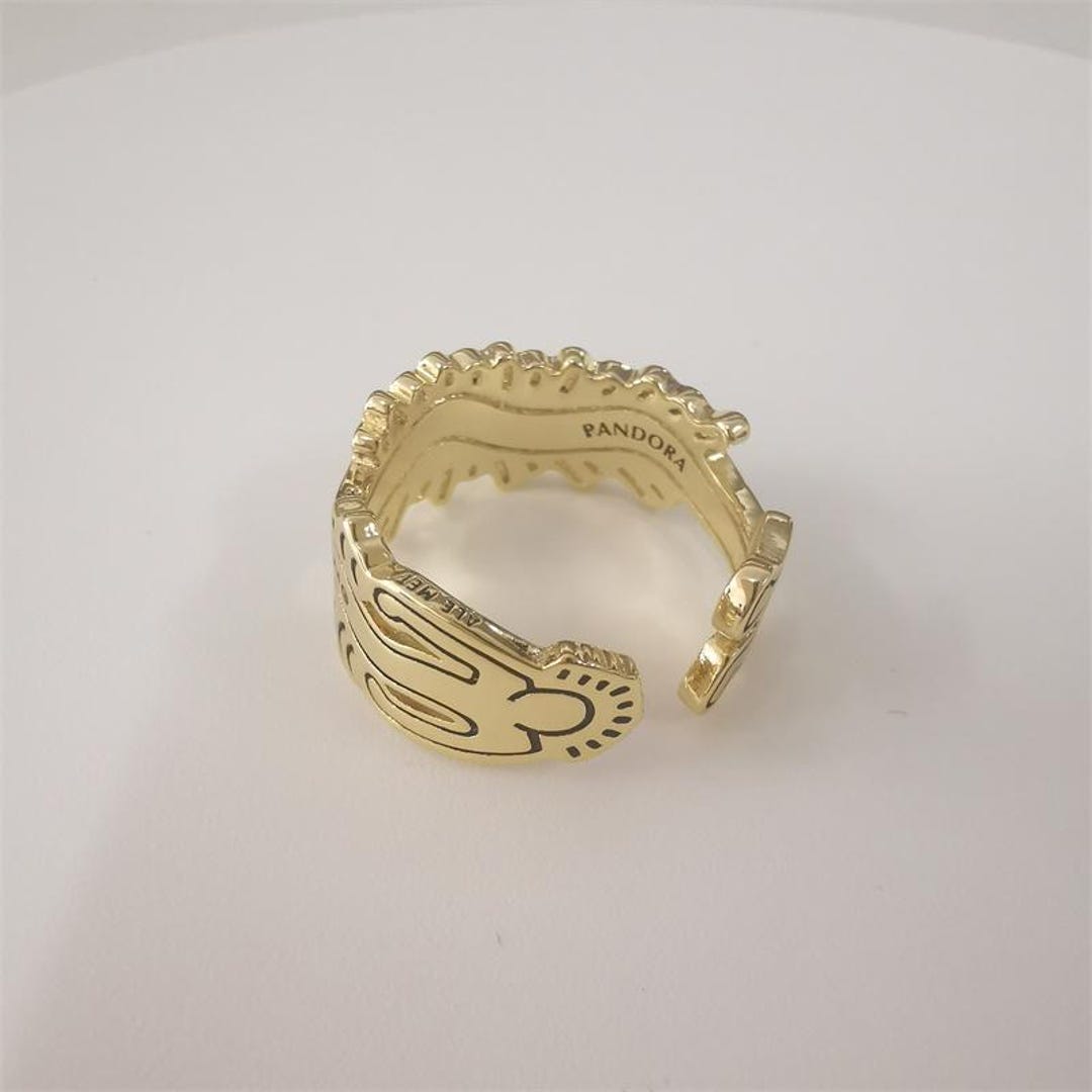 Keith Haring Pandora Wavy Figure Open Ring - Etsy
