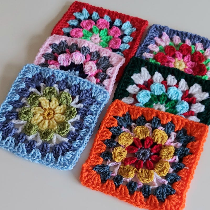 Floral Granny Square - Etsy
