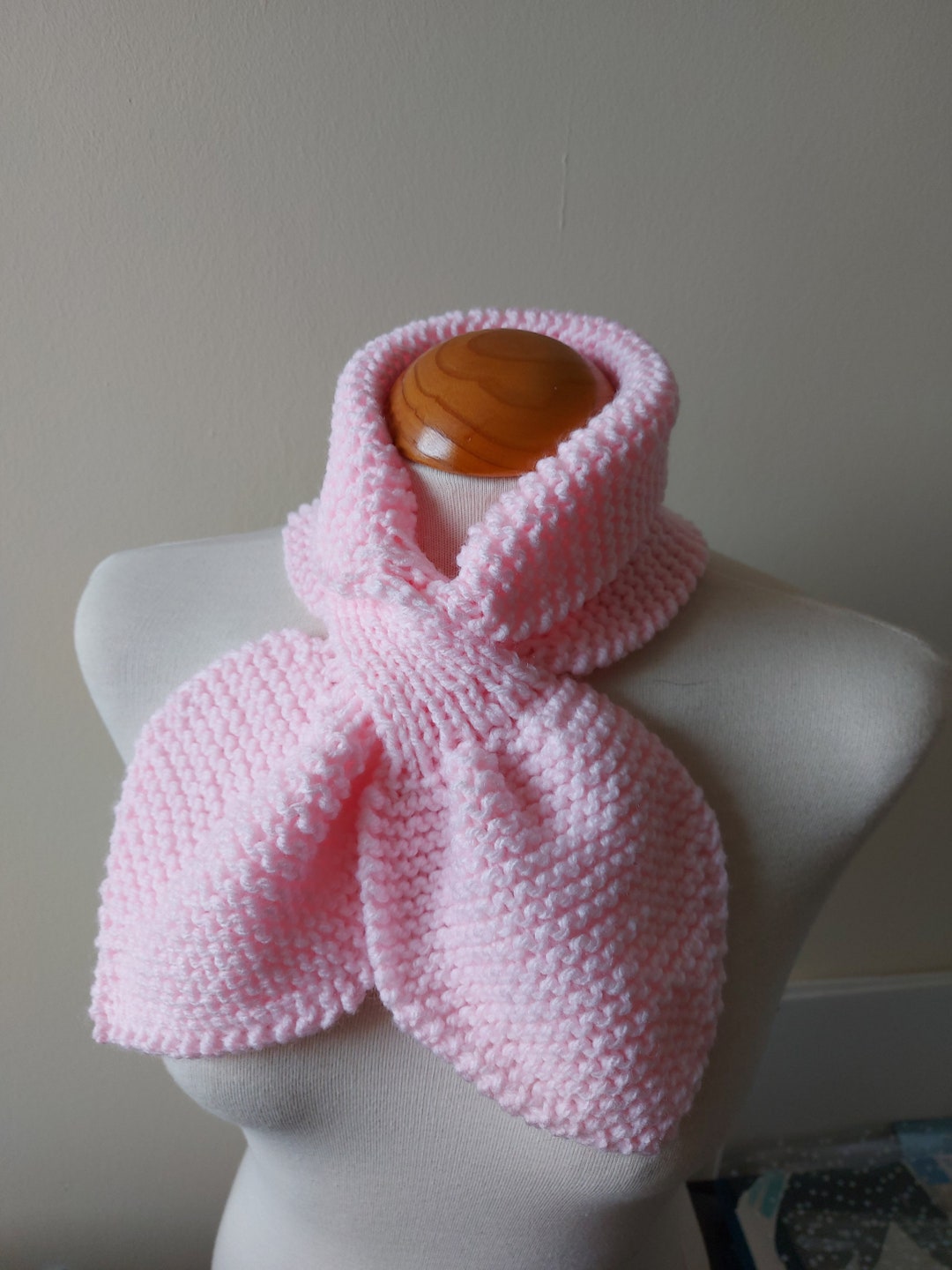 Ascot Bow Scarf in a Baby Pink Colour Ascot Bow Scarf Miss Marple Scarf ...