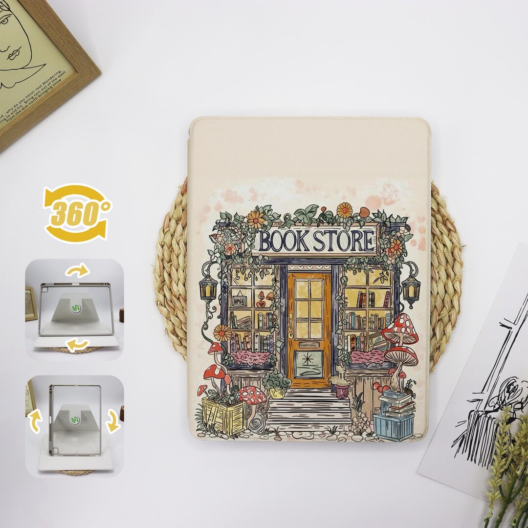 Enchanted Bookstore360 Degree Rotate Stand iPad Case Cover iPad 9.7" 10 ...