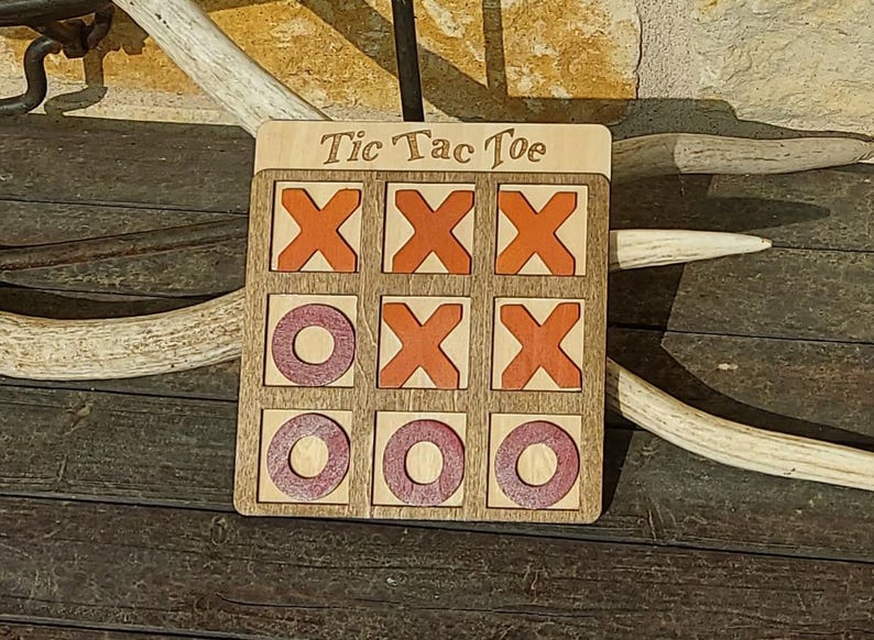 Tic Tac Toe, Laser Made, Laser Cut Game, DYI Games - Etsy