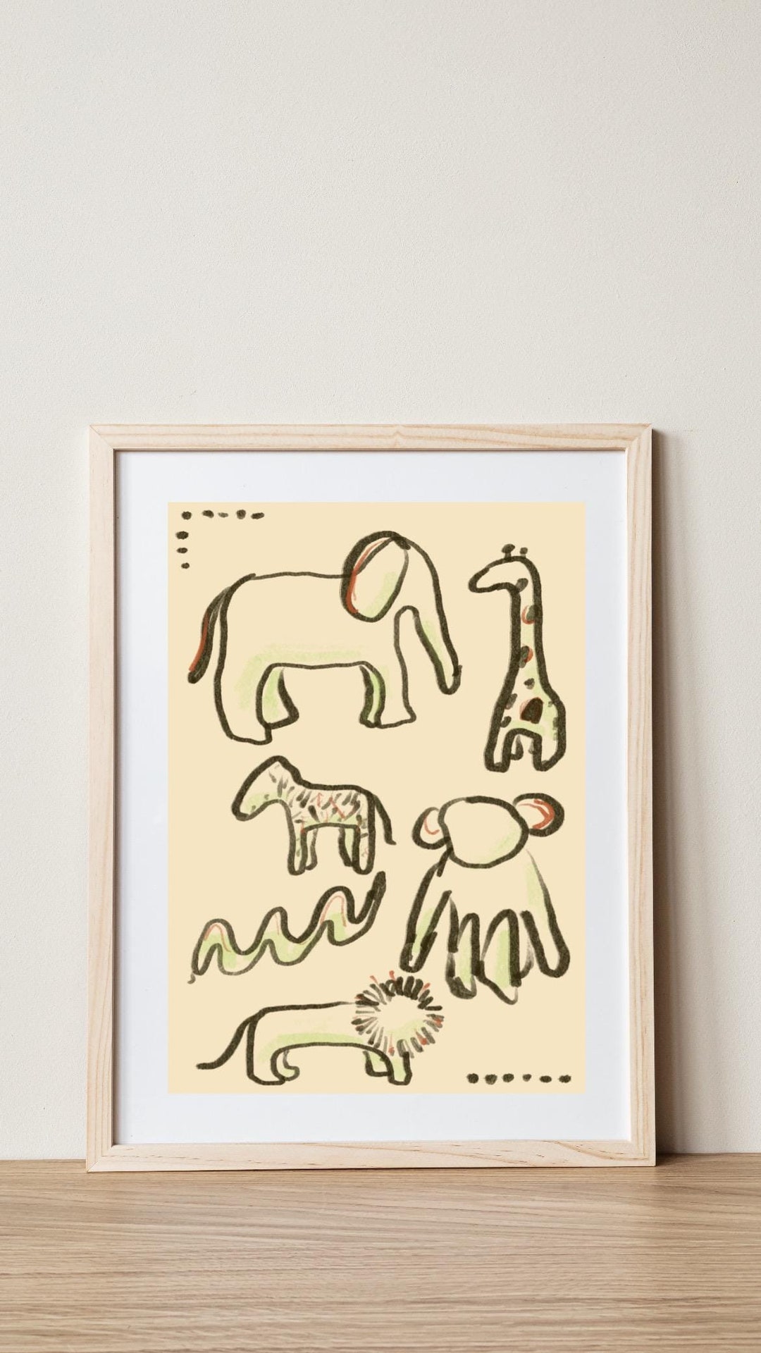 BOHO JUNGLE Wall Art, Digital Download, Kids Animal Wall Print Jungle ...