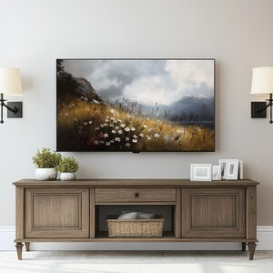 Fall Landscape Flower Field Art for Samsung Frame TV, Autumn Digital ...