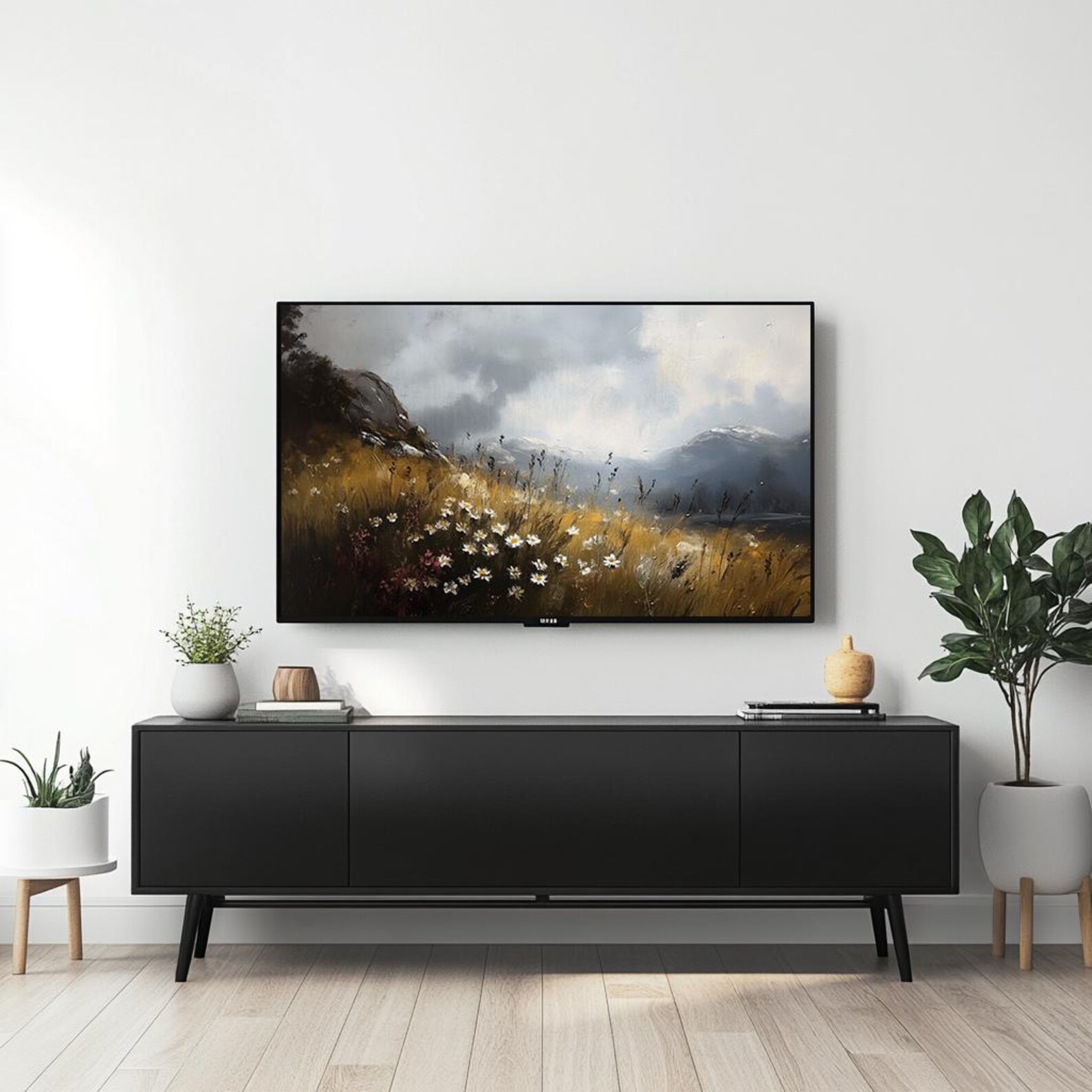 Fall Landscape Flower Field Art for Samsung Frame TV, Autumn Digital ...