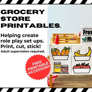 Grocery Store - Printable PDF - Print, Cut and Stick These 4 Pages to ...