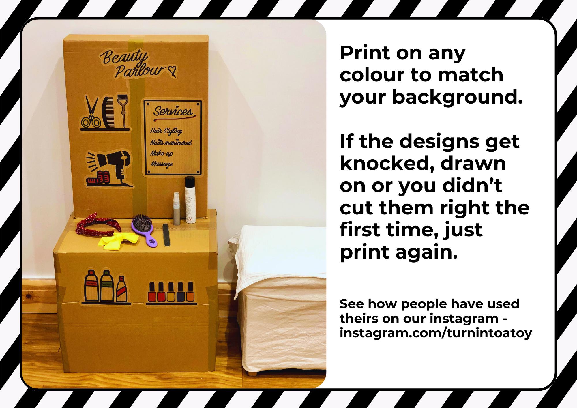 Beauty Parlour - Printable PDF - Print, Cut and Stick These 4 Pages to ...
