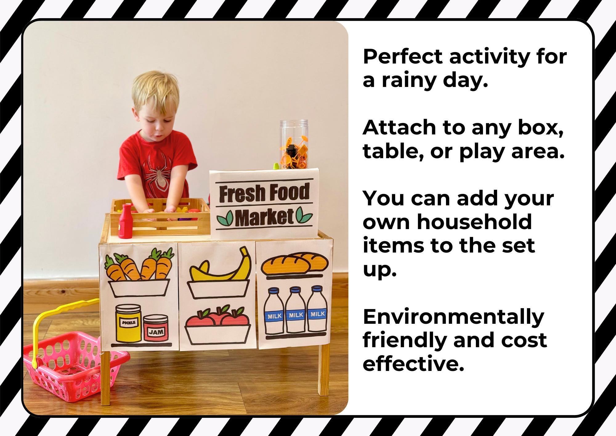 Grocery Store - Printable PDF - Print, Cut and Stick These 4 Pages to ...