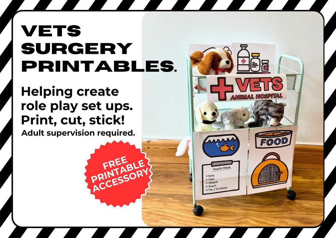 Vets Surgery - Printable PDF - Print, Cut and Stick These 4 Pages to ...
