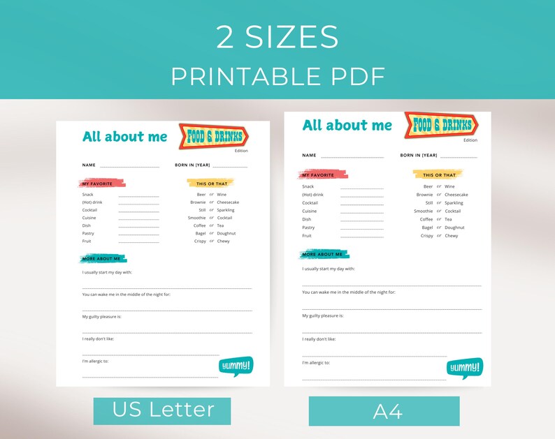 Getting to Know You Questionnaire, Employee Favorites List, All About ...