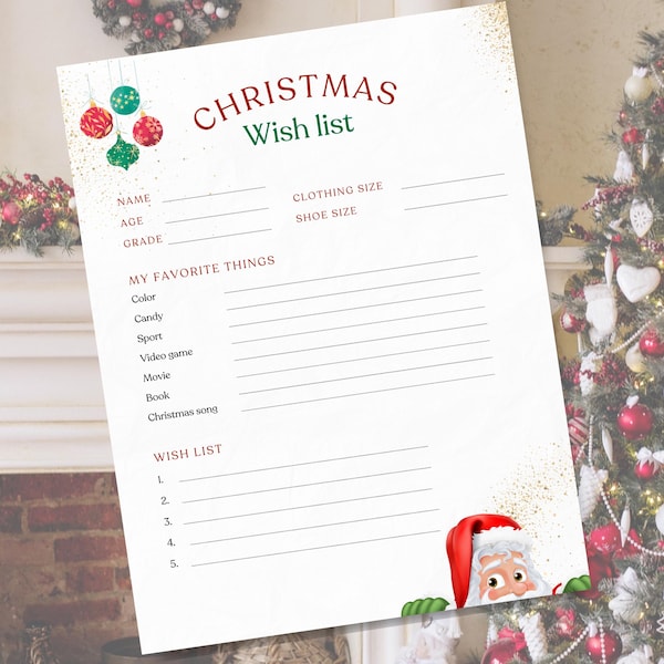 Employee Christmas Wish List Template - Etsy