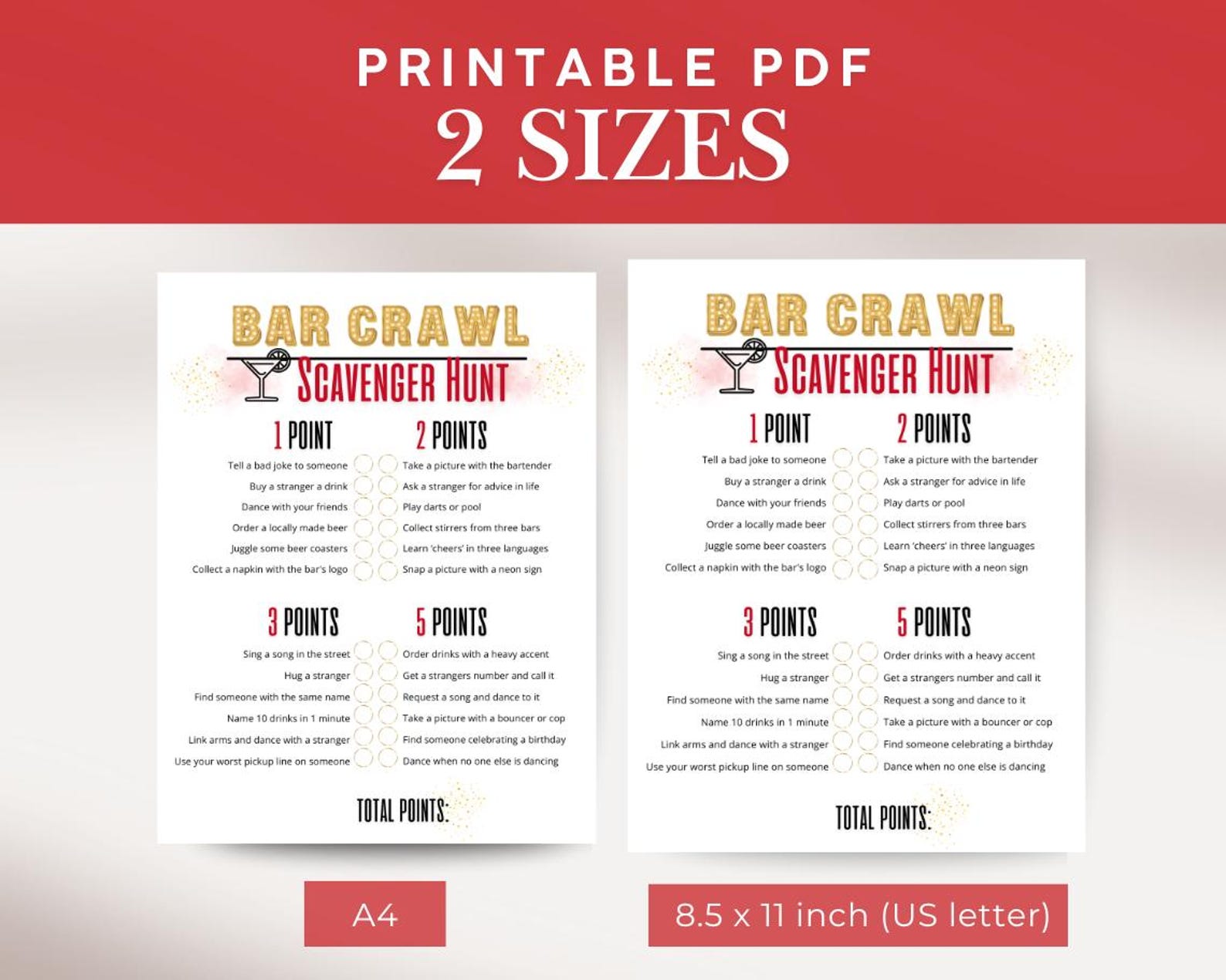 Bar Crawl Scavenger Hunt Printable, Bar Scavenger Hunt, Pub Crawl Games ...