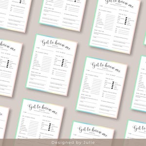 Get to Know You Questionnaire, All About Me Printable, Favorite Things ...