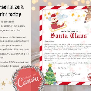 Santa Letter, Letter From Santa, Polar Express, Letter From Santa ...