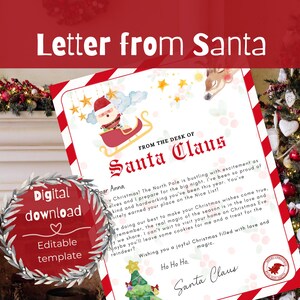 Santa Letter, Letter From Santa, Polar Express, Letter From Santa ...