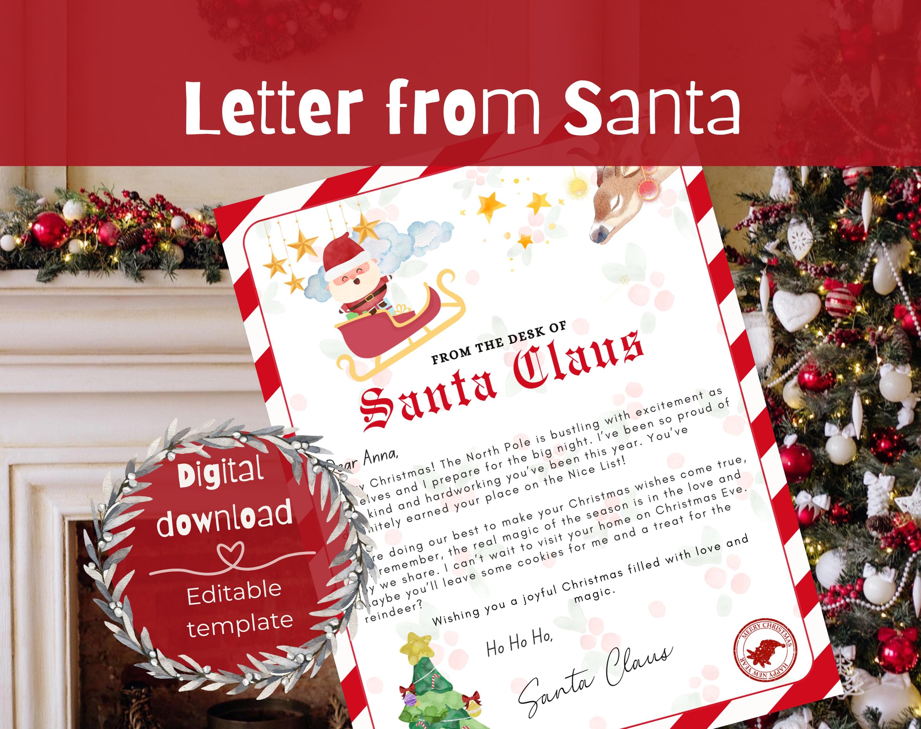 Santa Letter, Letter From Santa, Polar Express, Letter From Santa ...