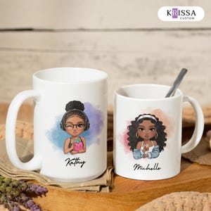 Custom Mug With Name, Personalized Cartoon Character Coffee Cup, Gift ...