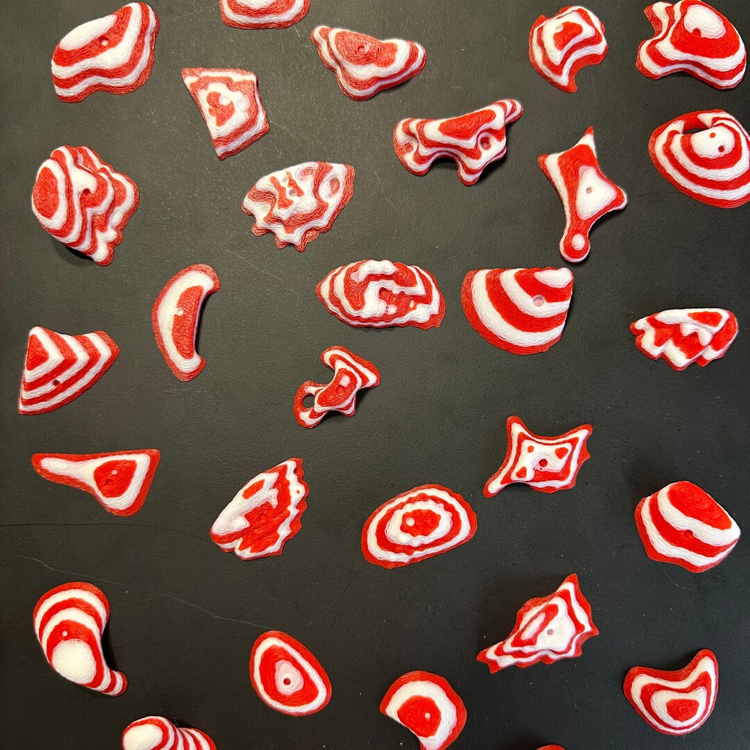 Realistic Mini Climbing Hold Magnets, Candy Cane Color, Holiday Fridge ...