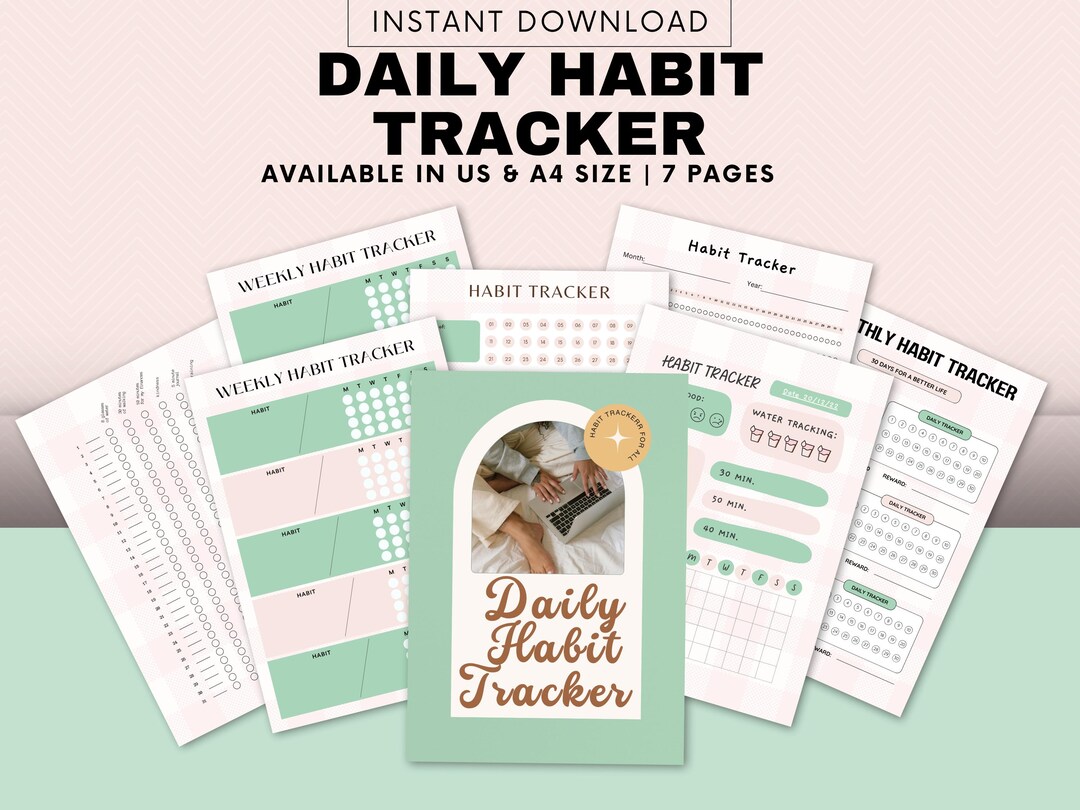 Daily Joy Habit Tracker | Playful Routine Planner | Self-care Checklist ...