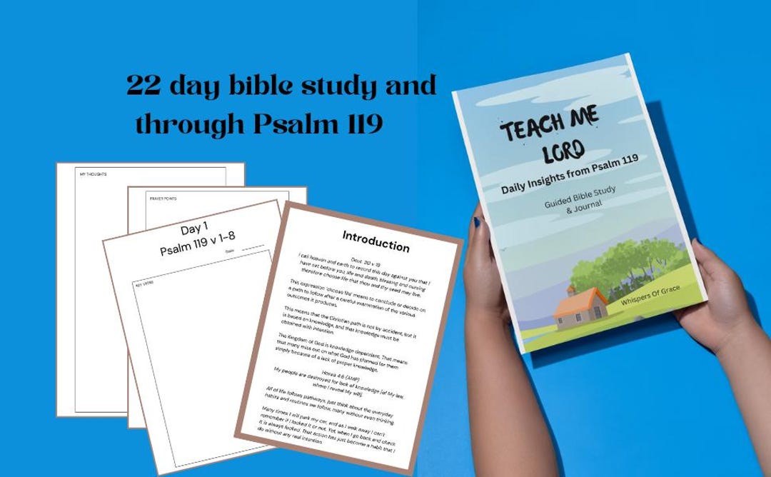 Psalm 119 Bible Study Journal | Daily Christian Devotional | Printable ...