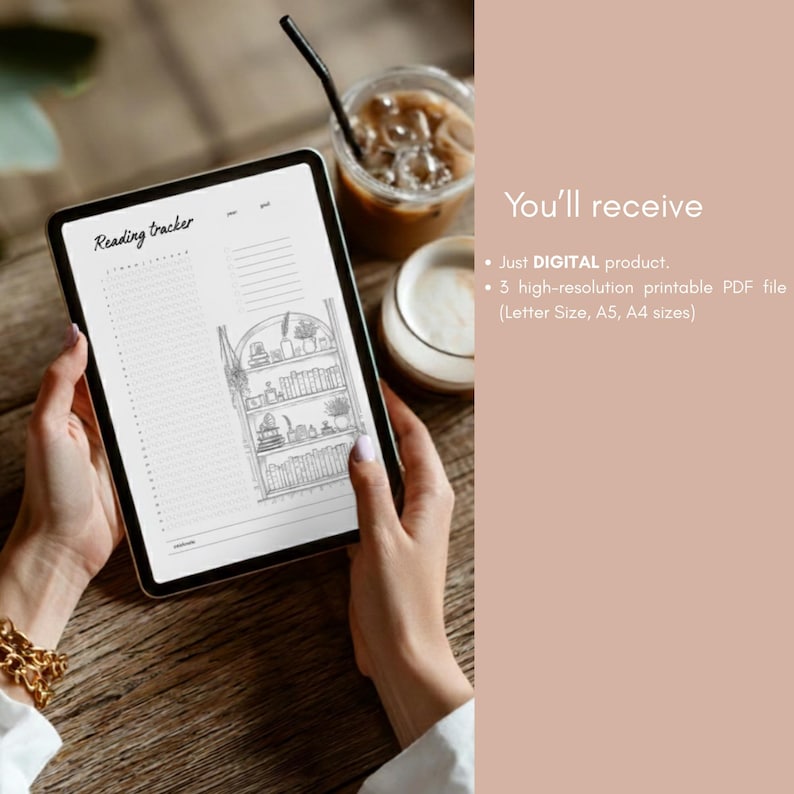 2026 Reading Tracker Printable, Bookshelf Coloring Page, Book Tracker ...