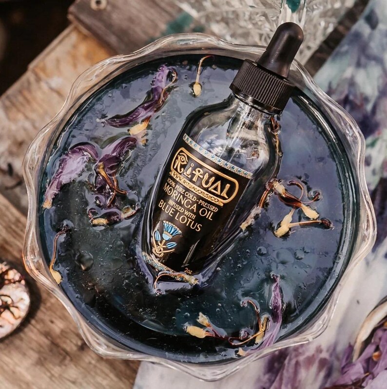 Ritual Oils 100% Pure Moringa Oil Blue Lotus Infused - Blue Lotus ...