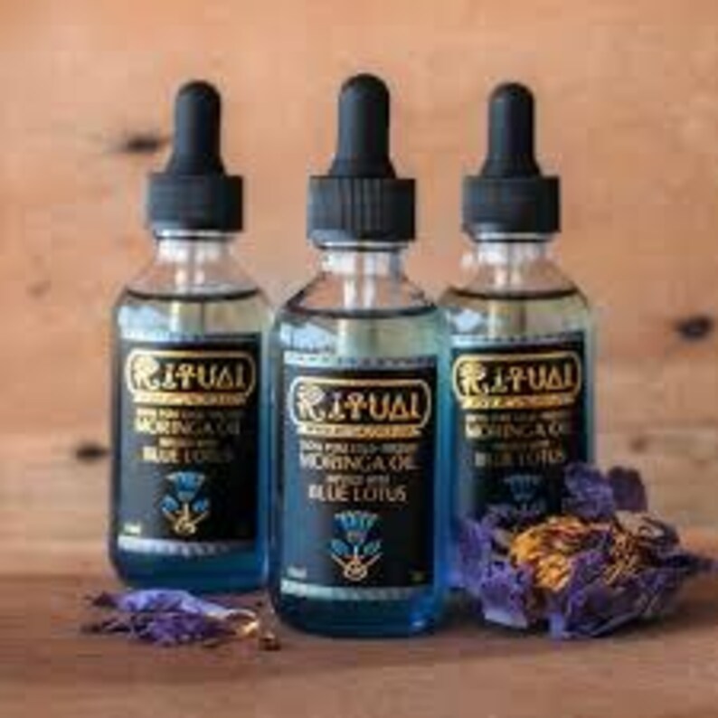 Ritual Oils 100% Pure Moringa Oil Blue Lotus Infused - Blue Lotus ...