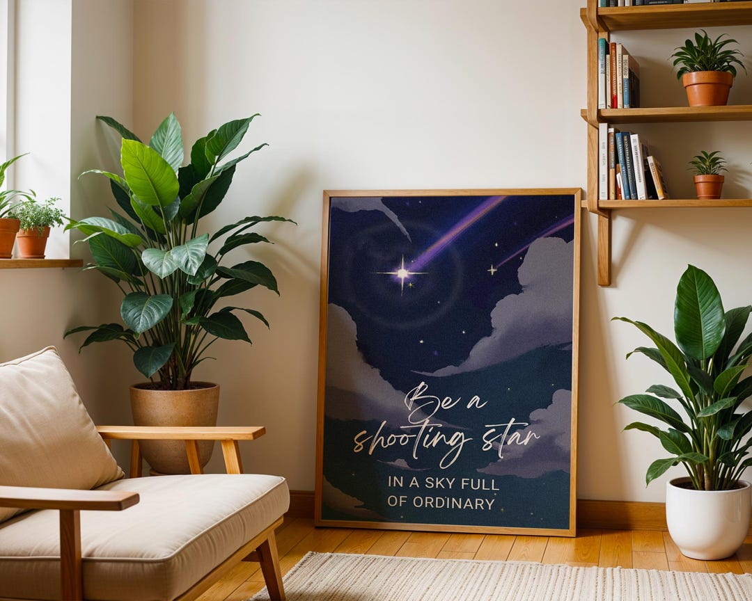 Shooting Star Inspirational Poster optimism & Positive Thinking Wallart ...