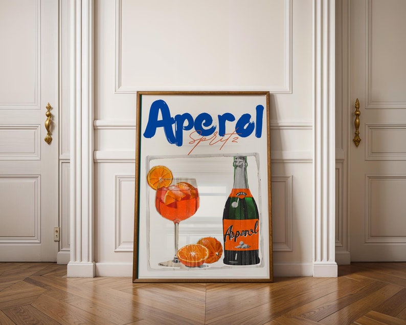 Aperol Spritz Print, Signature Drink Poster, Aperol Spritz Poster ...