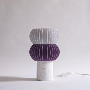 Purple Table Lamp Modern Lighting for Bedroom Terrazzo Furniture Office ...