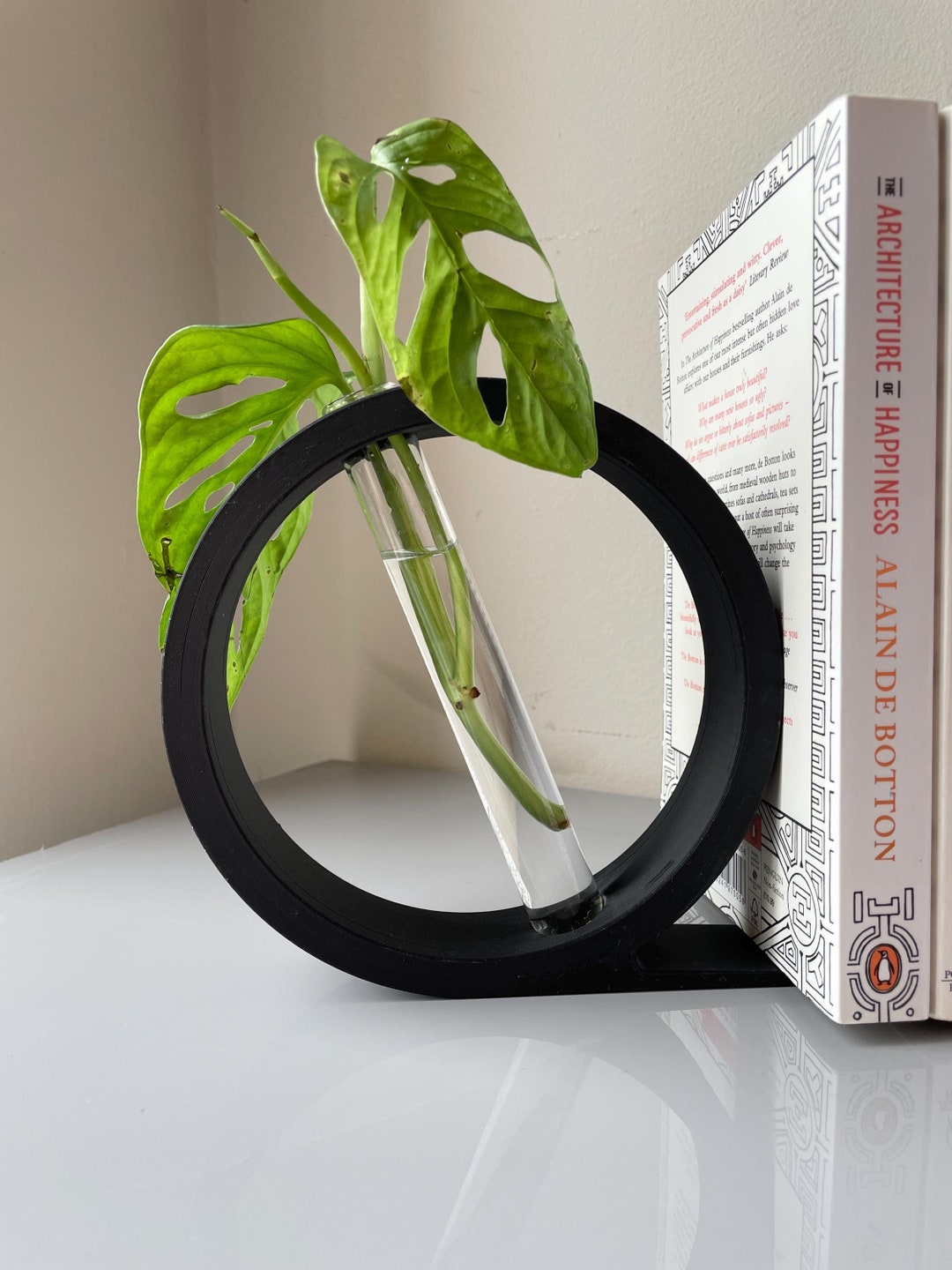 Bookend Vase Minimalist Home Decor Unique Book Gift Plant Propagation ...