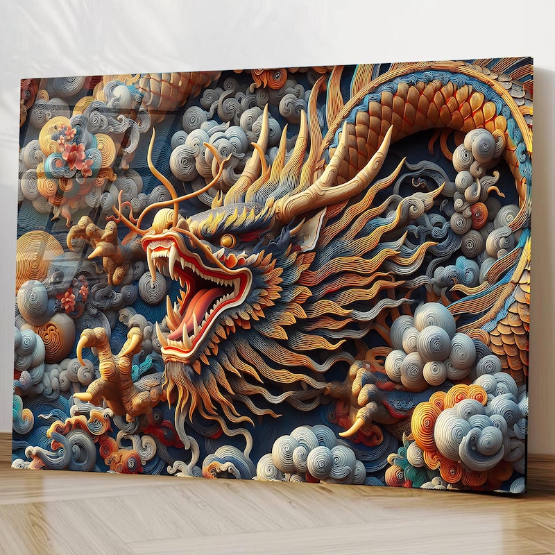 Asian Temper Glass Wall Art - Etsy