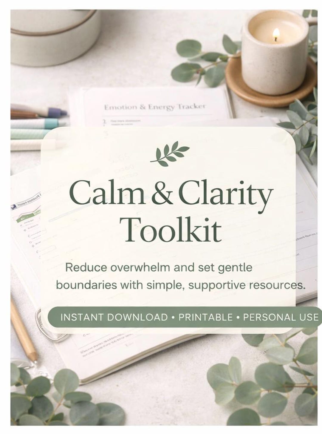 Calm Clarity Toolkit | Emotional Regulation, Boundaries, Energy Tracker ...